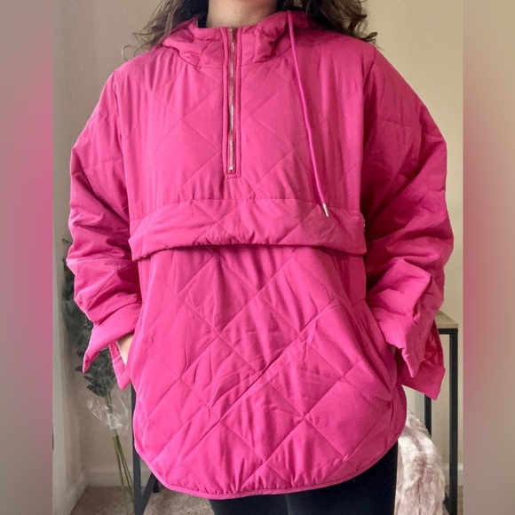 Jackets & Coats | Quilted Zip Up Half Hoodie | Poshmark
